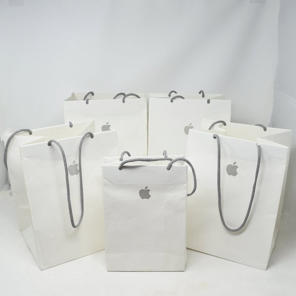 Apple | Other | 5 Apple Store Shopping Gift Bags Paper Empty Set 3 ...
